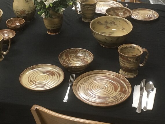 Handmade Dinnerware Sets Ceramic Stoneware Pottery | Etsy