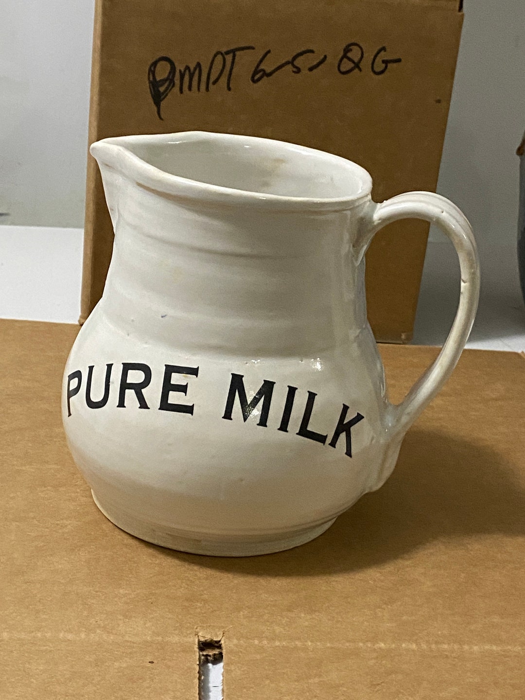 White Stoneware PURE MILK Pitcher-pmpt6\5\0g - Etsy