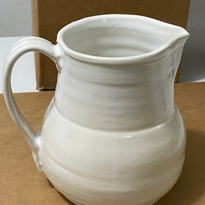 White Stoneware PURE MILK Pitcher-pmpt6\5\0g - Etsy