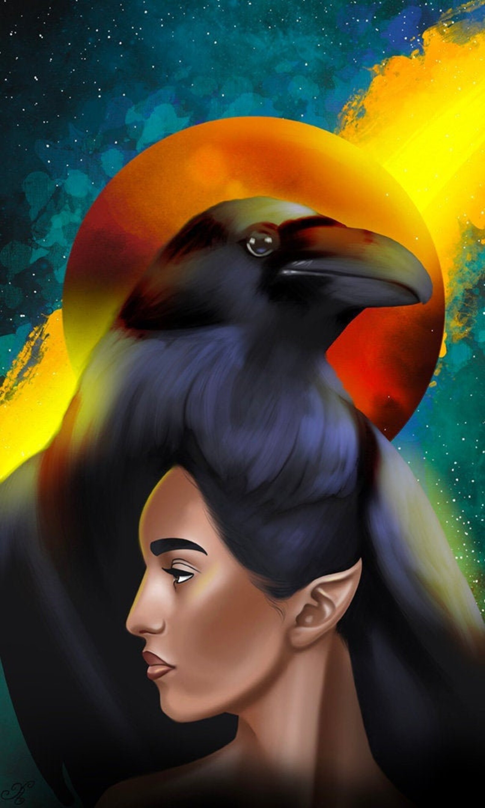 Raven and Elf 4.5x7.5 Inches - Etsy