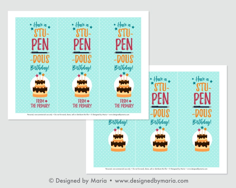 LDS Primary Birthday Gift Tag: Have a Stupendous Birthday - Etsy LDS Primary Birthday Gift Tag: Have a Stupendous Birthday - Etsy
