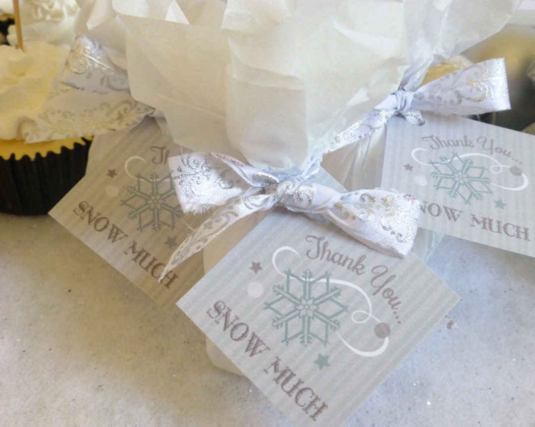 Winter Thank You Tags Printable: Party Favor Tags for Goodie Bags ...