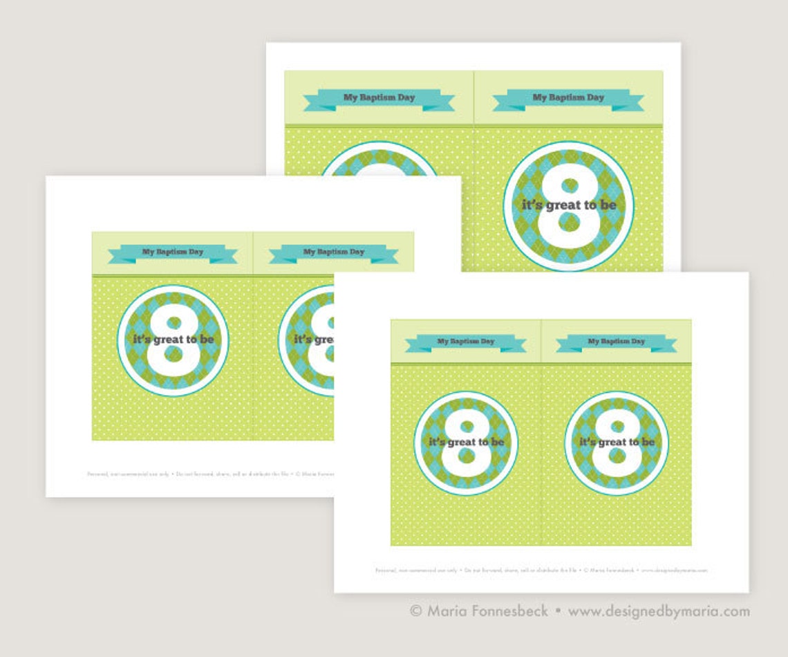 LDS Baptism Testimony Cards Printable With Cover: Boy Design - Etsy