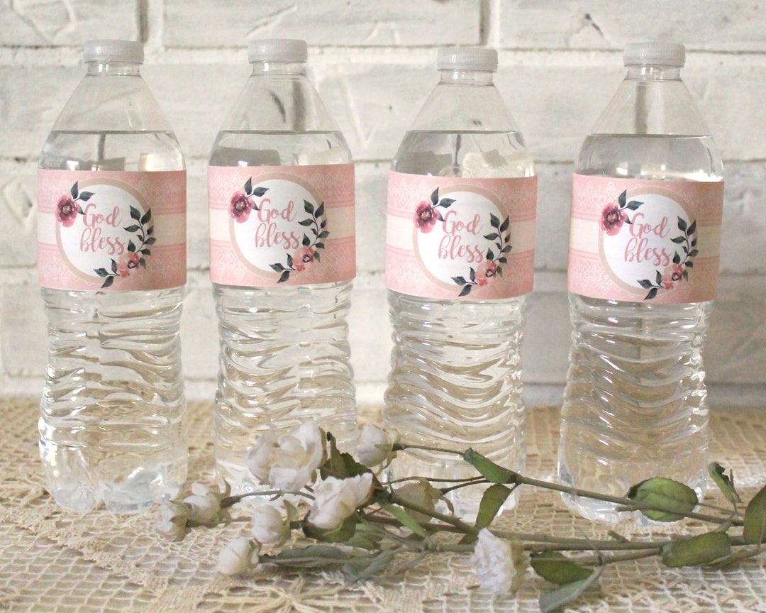 LDS Girl Baby Blessing Water Bottle Wraps Printable: God Bless Party ...