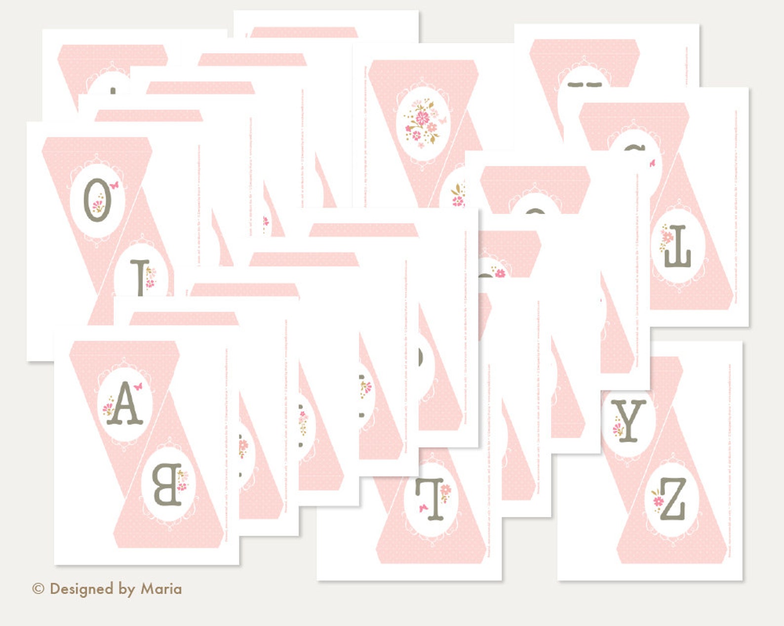 Spell Your Own Pink Banner Printable: Girl Decoration With | Etsy