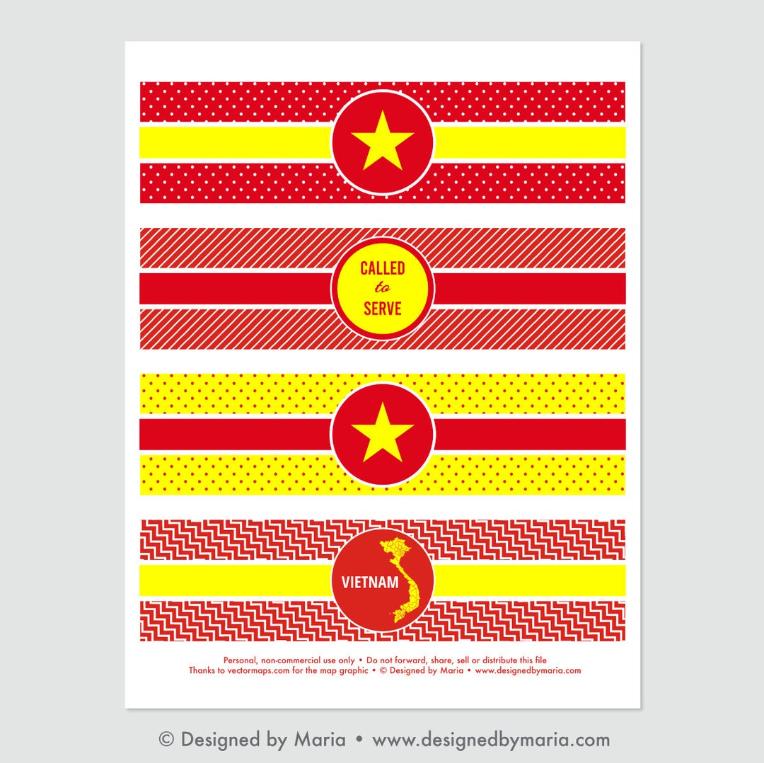 LDS Vietnam Missionary Water Bottle Wraps Printable: Mission Homecoming ...