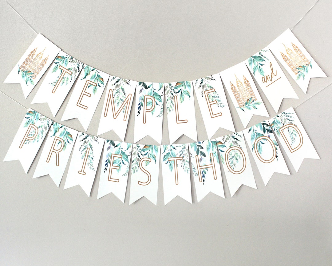 Temple & Priesthood Preparation Meeting Banner: LDS Primary Advancement ...