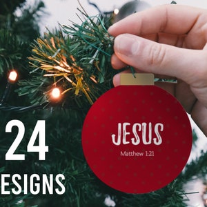24 Names of Christ Printable Advent Ornaments for LDS Primary Christmas ...