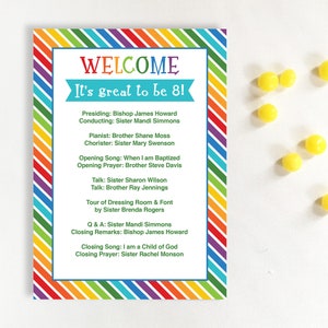 Great to Be 8 Baptism Preview Fireside EDITABLE PDF Rainbow Program ...