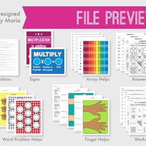Hands on Multiplication Set for Teaching 3rd Grade Multiply: Concrete ...