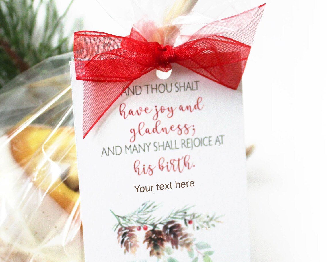 LDS Young Women's Christmas Gift Tag - Religious Gift Idea With Luke 1: ...