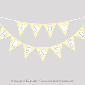 Baby Blessing Banner Printable: Boy and / or Girl Infant Baptism ...