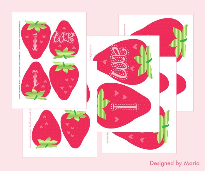 I AM 1: Strawberry Birthday Banner Printable Decoration | Etsy