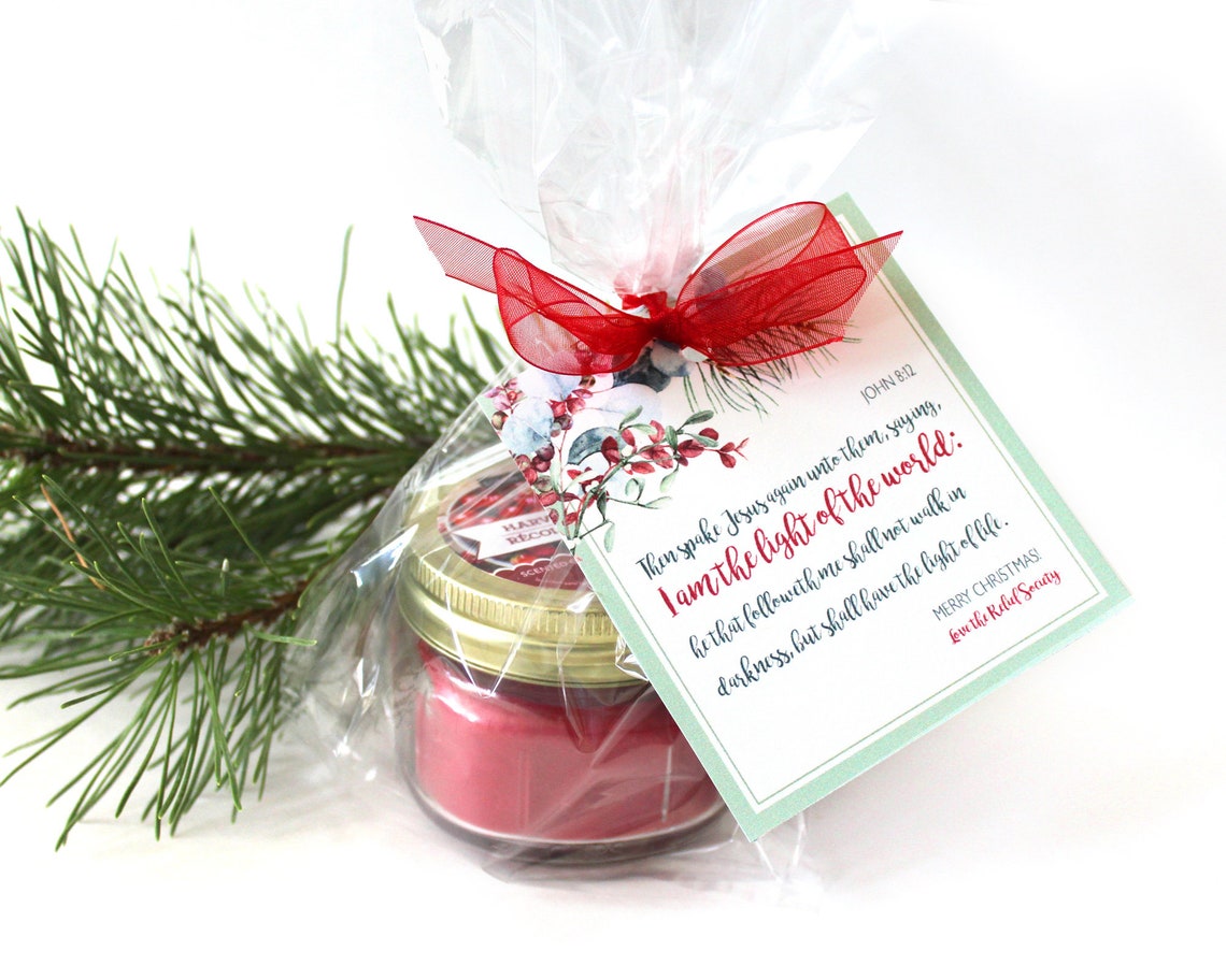 LDS Relief Society Christmas Gift Tag for Candle - I Am the Light Gift ...