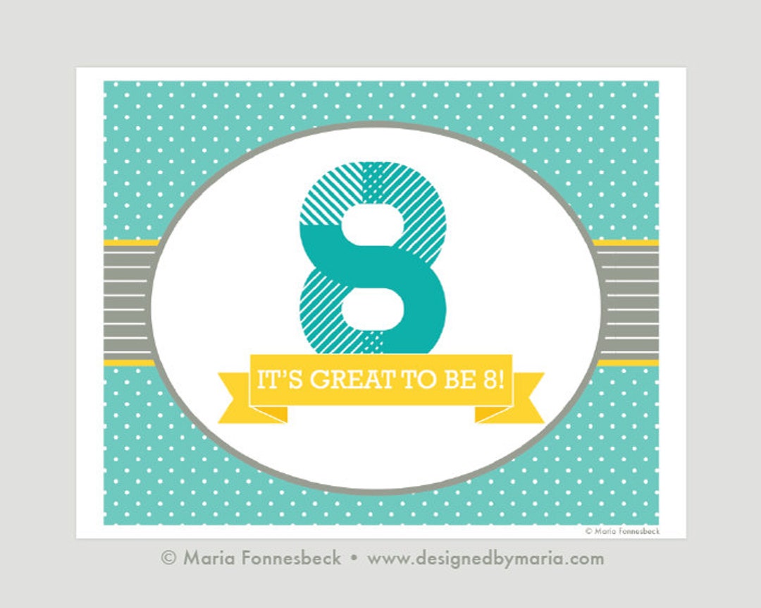 It's Great to Be 8 Welcome Sign Printable: LDS Baptism Party Welcome ...