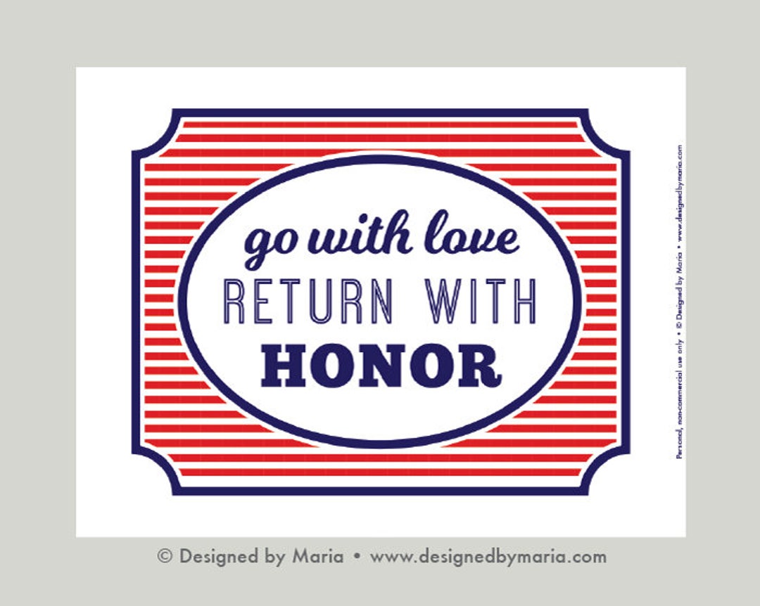 Farewell Decoration Printable: Patriotic Party Sign - Go With Love ...
