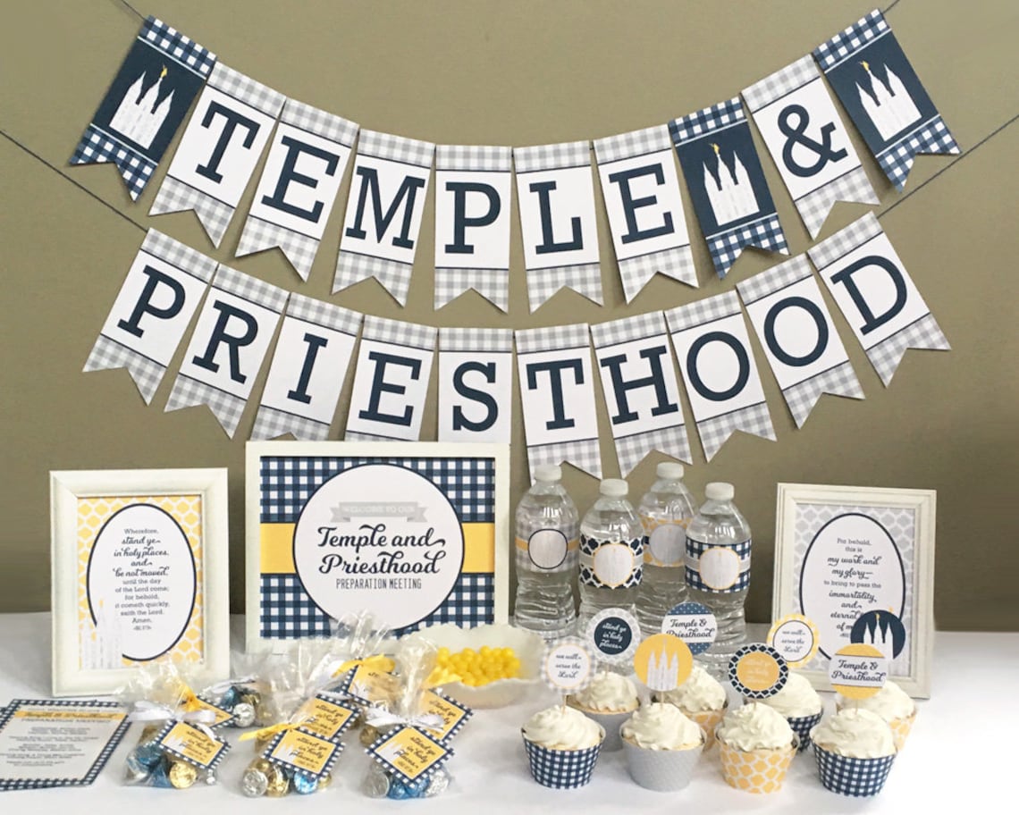 Temple and Priesthood Preparation Meeting Party Printable Set - Etsy