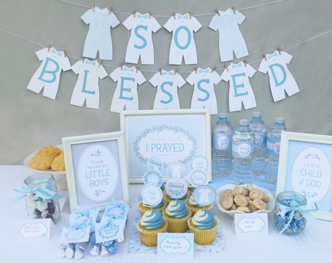 Baby Girl Blessing Party Printable Set - LDS or Christening Party Kit ...