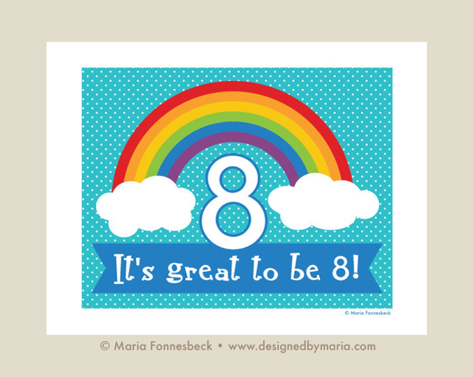 Great to Be 8 Rainbow Welcome Sign Printable: LDS Boy or Girl Baptism ...