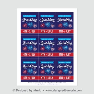 Happy 4th of July Gift Tag Printable: Have a Sparkling 4th of July ...