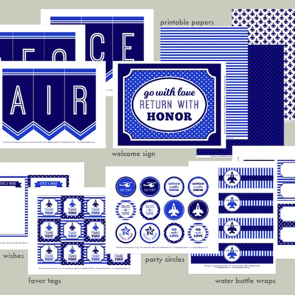 Air Force Party Decorations - Etsy