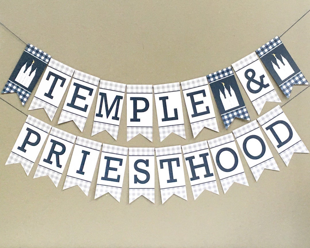 Temple & Priesthood Preparation Meeting Banner: LDS Primary Advancement ...