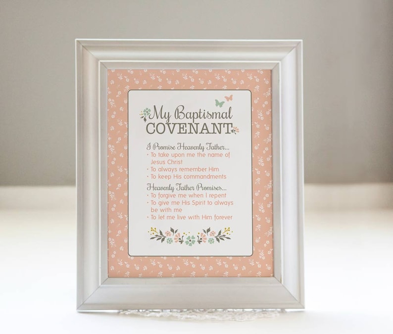 LDS Baptismal Covenant Printable Art Sign: Latter-day Saint - Etsy