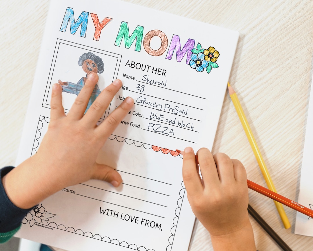 Mother's Day Questionnaire Printable Gift: All About Mom Survey - Fill ...