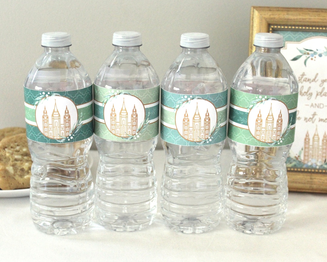 LDS Temple Water Bottle Wraps Printable: Wrappers for Instant Download ...