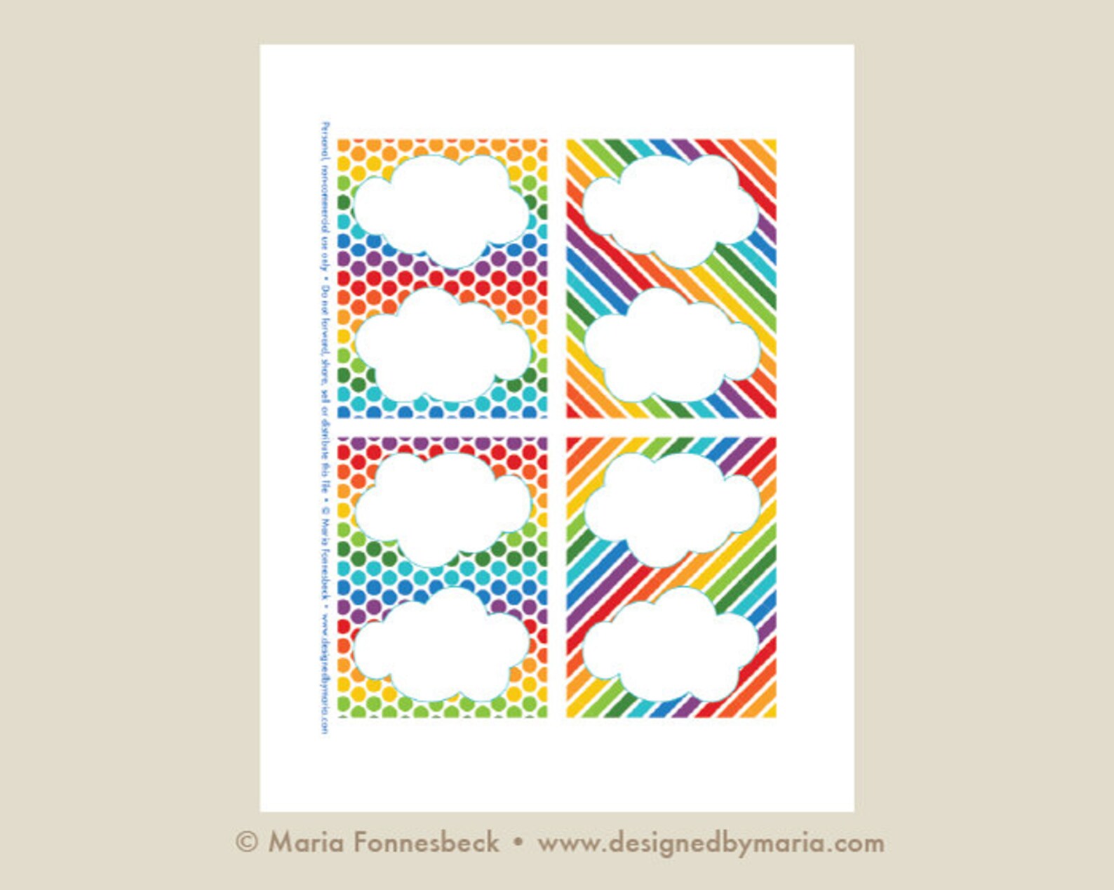 Rainbow Food Tent Labels: Great for a Birthday Party LDS - Etsy