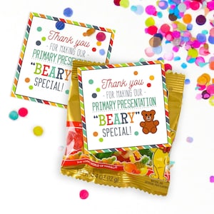 LDS Primary Program Treat Tag: Gummy Bear Gift Idea - Thank You for ...