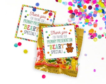 LDS Primary Program Treat Tag: Gummy Bear Gift Idea - Thank You for ...