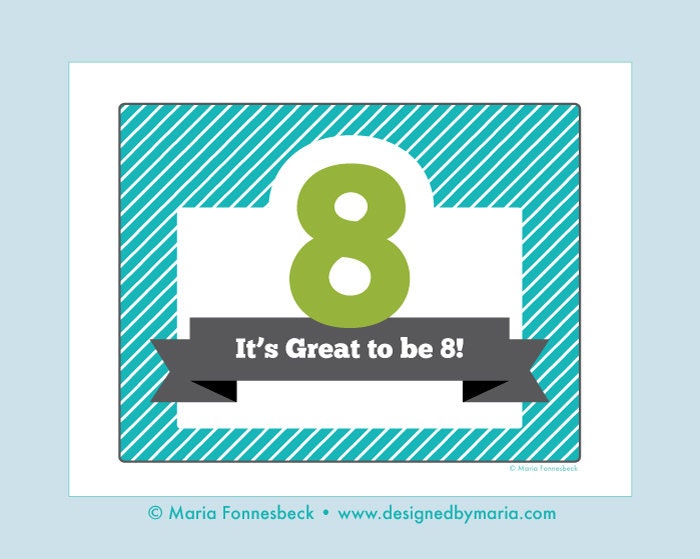 Great to Be 8 Welcome Sign Printable: LDS Boy Baptism Party Welcome ...