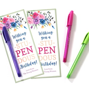 LDS Young Women Birthday Gift Tag: Have a Stupendous Birthday ...