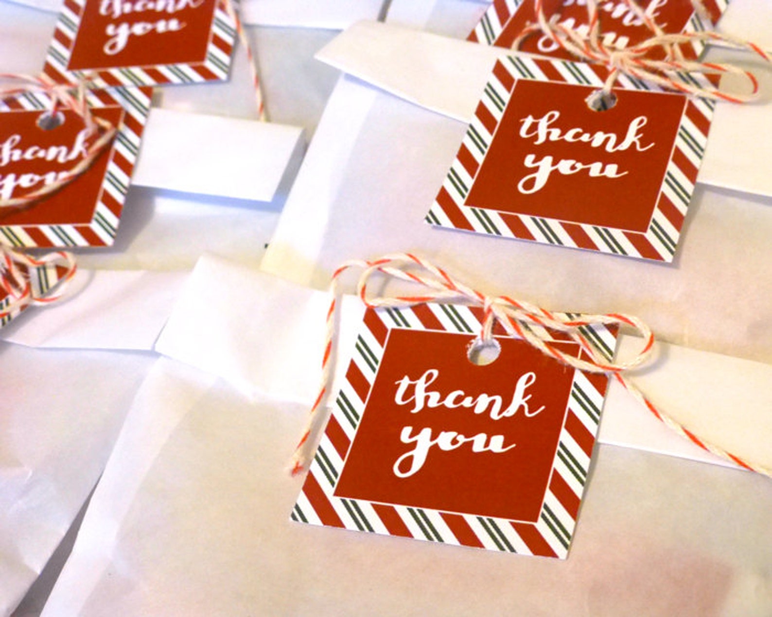 Holiday Thank You Tags Printable: Christmas Party Favor Tags | Etsy