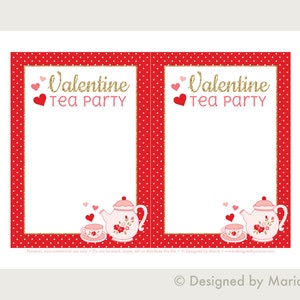 Valentine's Tea Party EDITABLE Invitation Printable: Ladies Tea ...