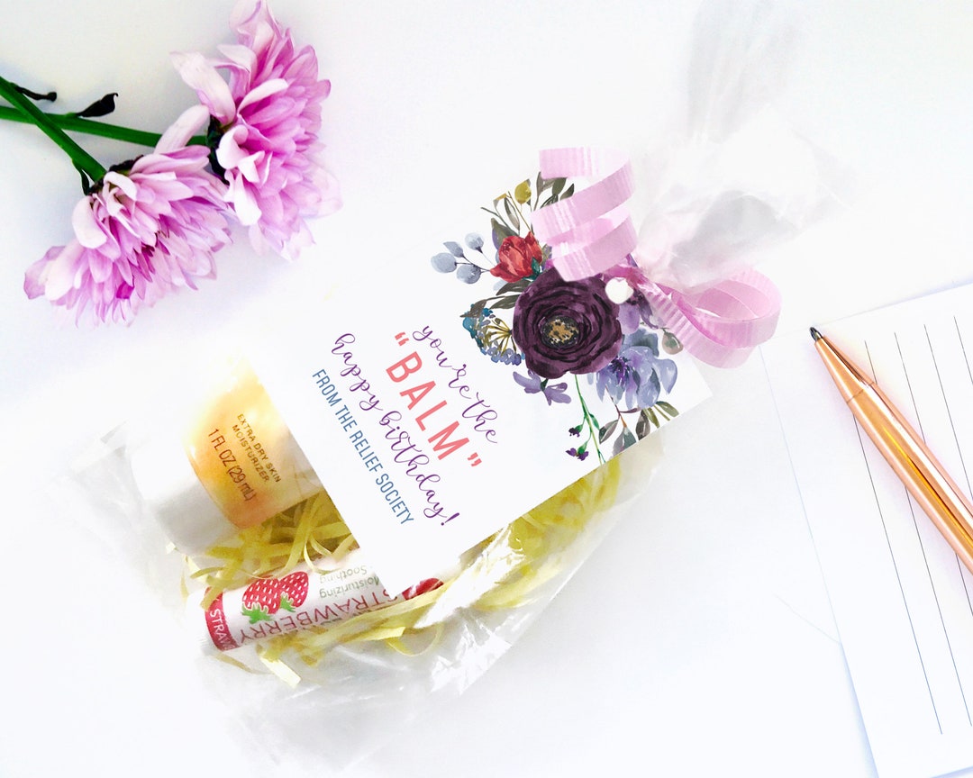 LDS Relief Society Birthday Gift Tag for Lip Balm or Chapstick: You're ...