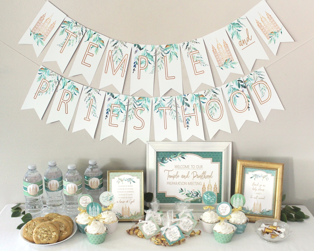 Temple and Priesthood Preparation Meeting Party Printable Set LDS Party ...