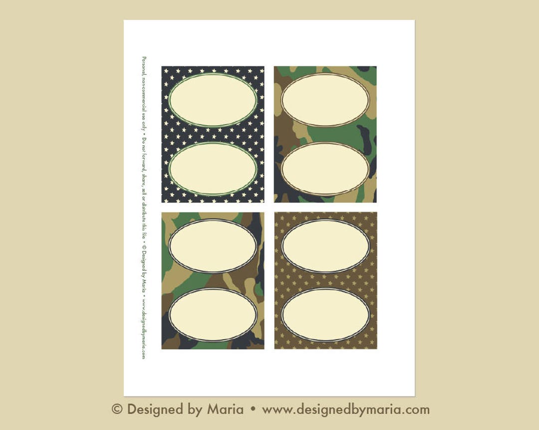 Army Food Tent Labels: Great for a Soldier Farewell, Army Birthday ...