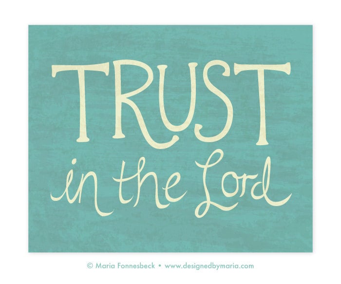 Trust in the Lord 8x10 Printable Art: Inspirational Scripture | Etsy