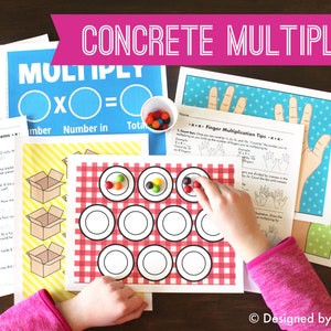 Hands on Multiplication Set for Teaching 3rd Grade Multiply: Concrete ...
