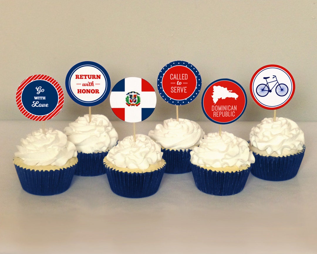 LDS Dominican Republic Mission Cupcake Toppers Printable: 2" Party ...