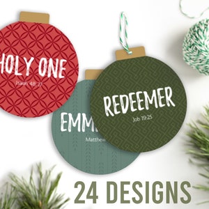 24 Names of Christ Printable Advent Ornaments for LDS Primary Christmas ...