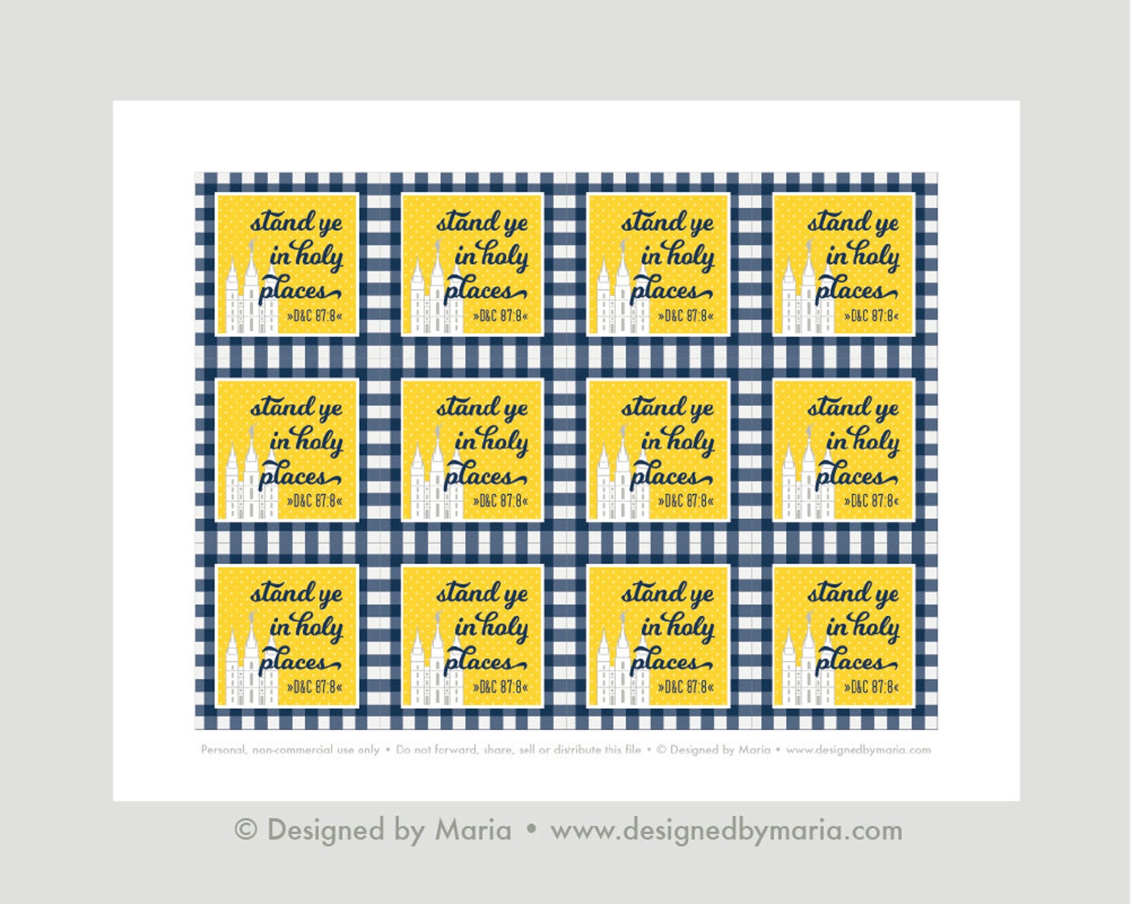 Stand Ye in Holy Places Favor Tag Printable: Instant Download for ...