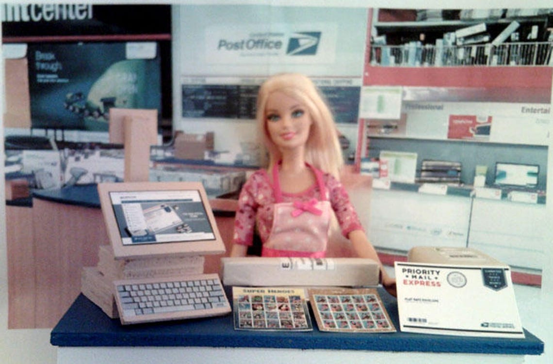 Barbie 1/6 Scale USPS Post Office Play Set Handmade | Etsy