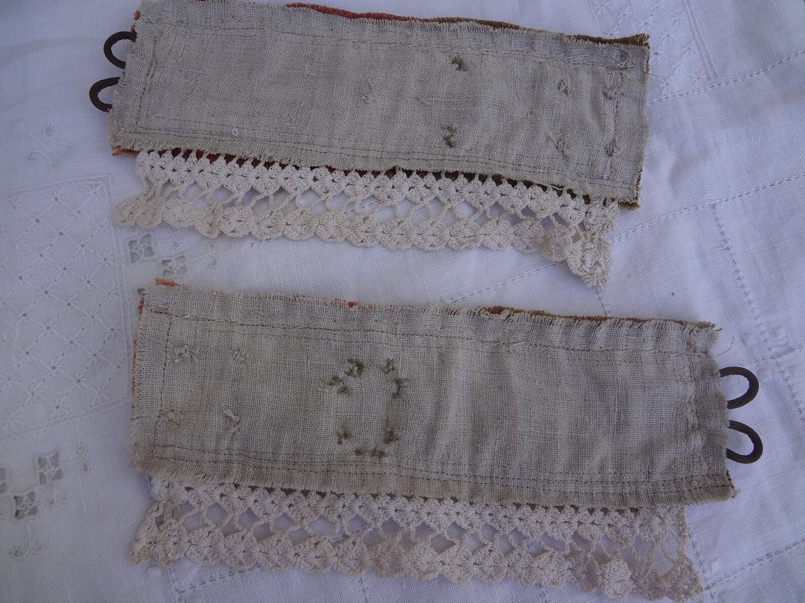 Fabric Wrist Cuffs Set of 2 From Upcycled Repurposed Vintage Victorian ...