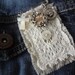 Textile Brooch From Upcycled Vintage With Charms - Atlantic Rock ...