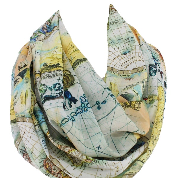Map Print Scarf - Etsy