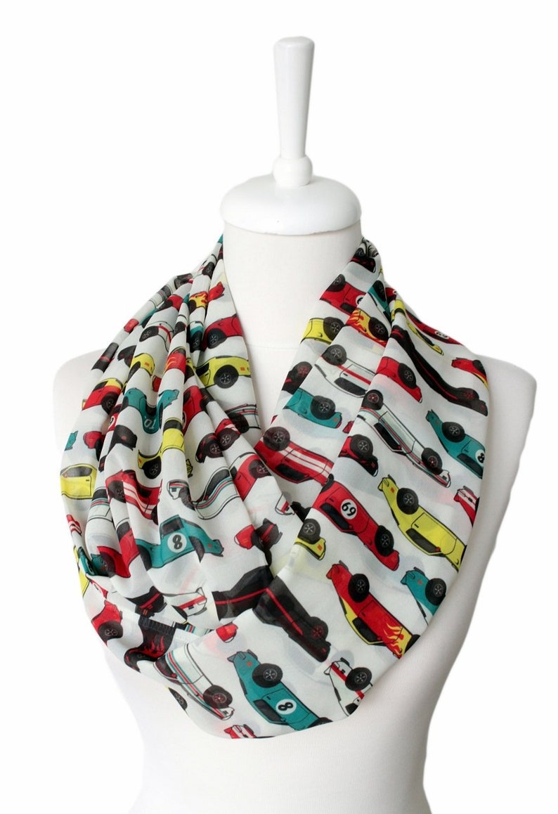 Classic Racing Cars Infinity Scarf Retro Cars Gift for Her - Etsy
