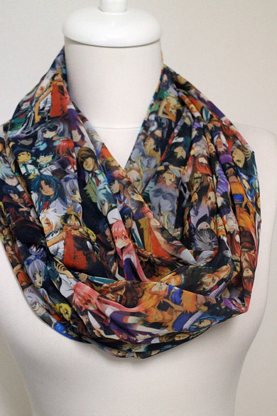 Anime Infinity scarf Colorful Funny Geek scarf Circle scarf | Etsy